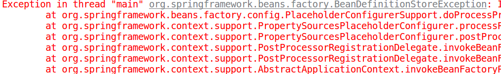 Exception In Thread Main Org Springframework Beans Factory Beandefinitionstoreexception Csdn博客