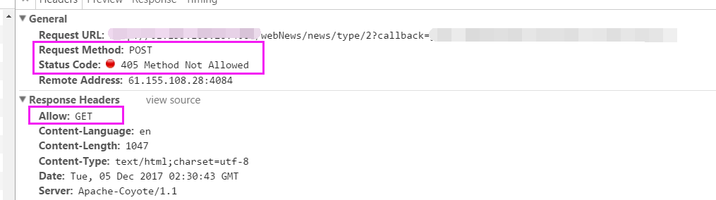 Request Method Get Not Supported问题的解决。 程序员大本营