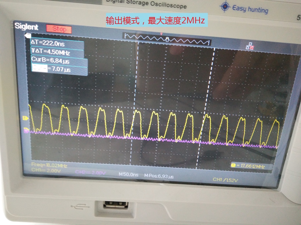 Stm32f103 Gpio输出模式2mhz10mhz50mhz波形对比stm32io输出波形 Csdn博客 