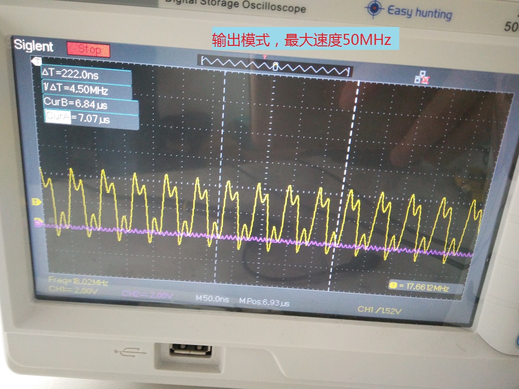 Stm32f103 Gpio输出模式2mhz10mhz50mhz波形对比stm32io输出波形 Csdn博客 