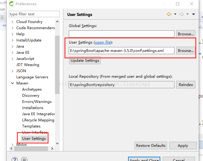 使用spring Tool Suite Sts 工具创建spring Boot项目和出现错误后的处理 Springtool出现image