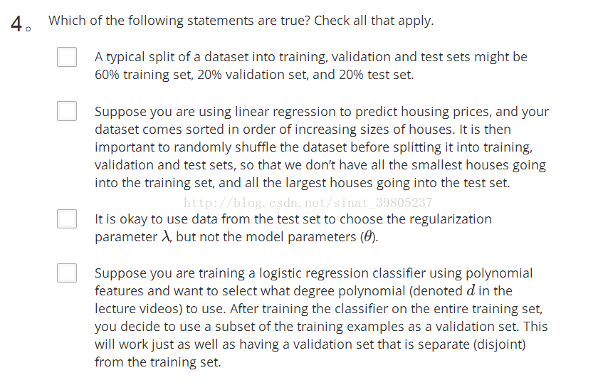 Coursera Machine Learning 第六周 测验quiz1答案解析 Advice For Applying Machine Learningmachine Learning 