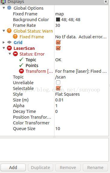调试rviz，并解决问题 For Frame Laser Fixed Frame Map Does Not Exist” Csdn博客