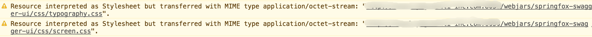 Resource Interpreted As Stylesheet But Transferred With MIME Type 