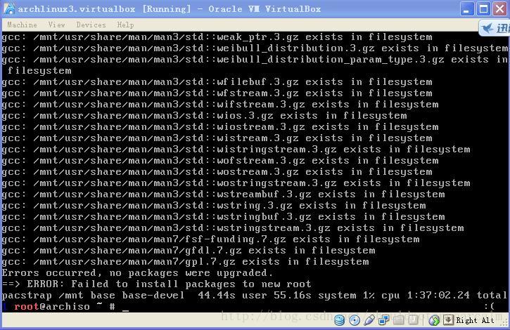 Archlinux安装错误”errors Occured No Packages Were Upgraded ⇒ Error 