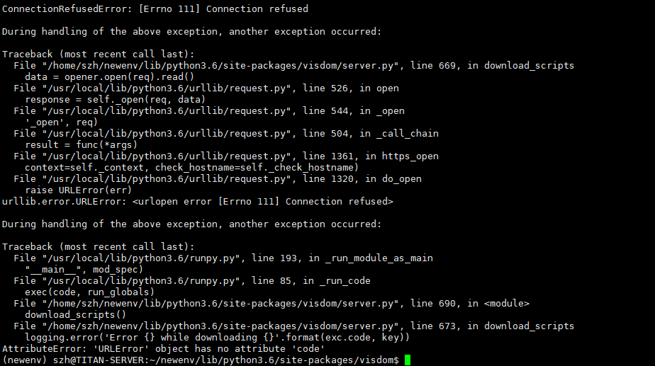 Pytorch可视化工具visdom启动失败解决方法 Warning Visdom Could Not Start So Using Matp Csdn博客 