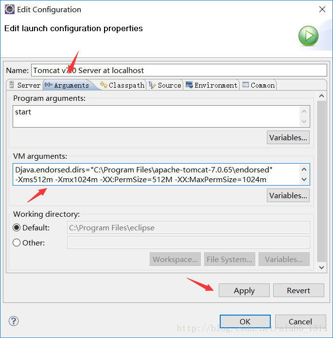 在eclipse中使用tomcat服务器出现java Lang Outofmemoryerror Permgen Space 内存溢出错误的