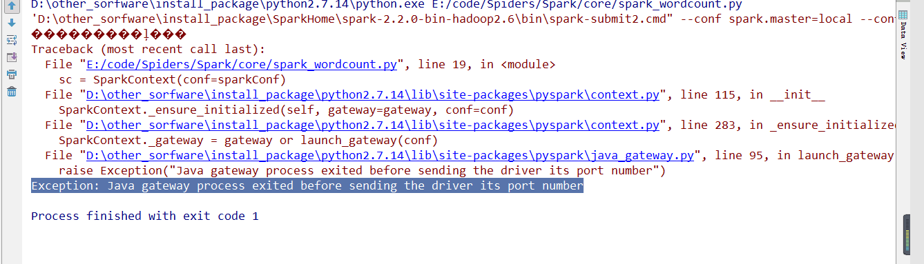 Exception: Java gateway process exited before sending the driver its ...
