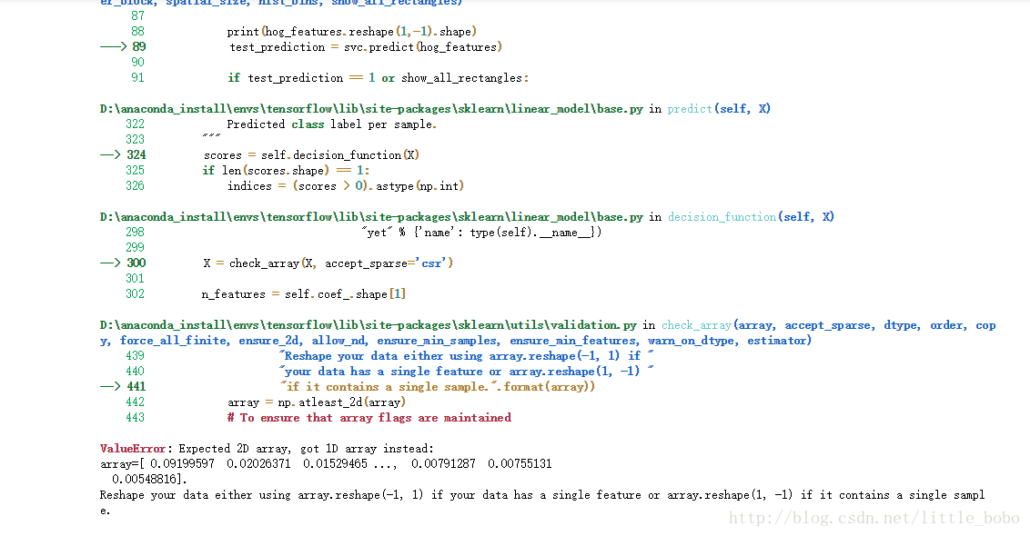 Valueerror Expected 2d Array Got 1d Array Instead 问题解决