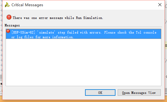 Vivado仿真出错： Usf Xsim 62 Compile Step Failed With Errors While Executing 程序员大本营 