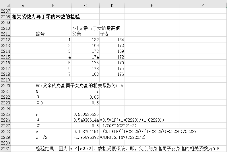 Excel在统计分析中的应用—第十一章—相关分析 简单线性相关 相关系数为异于零的常数的检验 相关系数异于0的显著性检验怎么看相关性 Csdn博客
