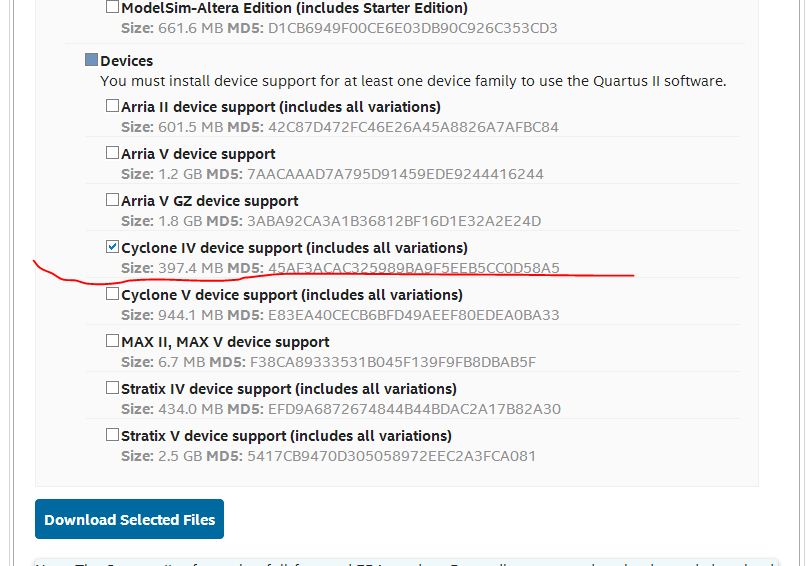 Quartus II软件安装过程中的can't find Quartus II subscription Editon device file ...