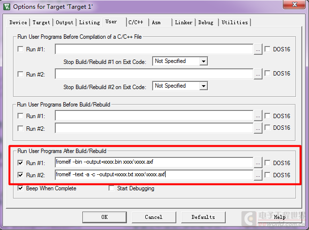 How Keil Uses The Fromelfexe Tool To Generate Target Bin Hex Etc Files Programmer Sought