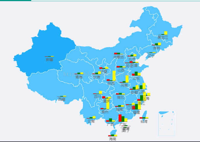 Echarts中国地图上显示柱状图，并且柱状图可点击echarts 地图 上面显示 圆柱标识 Csdn博客