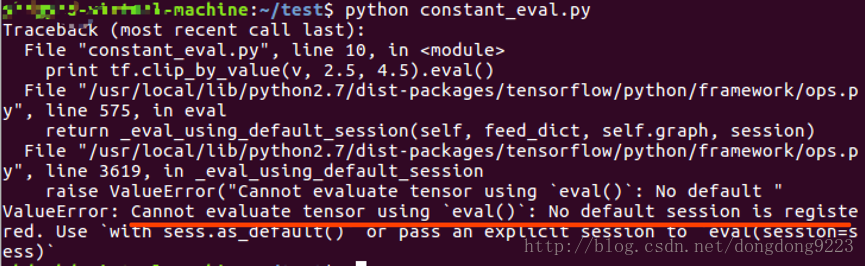 Python调用tensorflow出现“cannot Evaluate Tensor Using `eval ` No Default Session Is Registered”错误