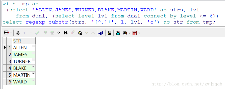 Oracle Regexp Substr函数简摘 Select Level As Lvl From Dual Csdn博客