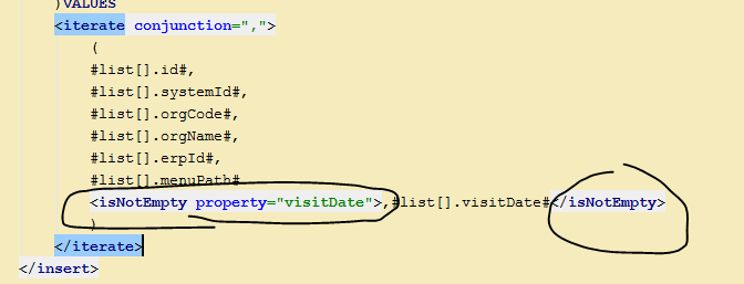 Probeexception Error Getting Ordinal List From Javabean Cause Java