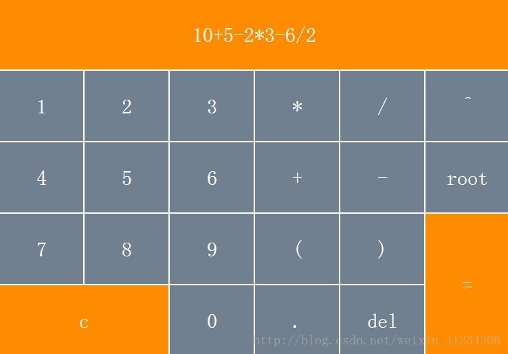 Html Css Js 实现计算器 Js不使用 Eval函数实现科学计算器 Csdn博客