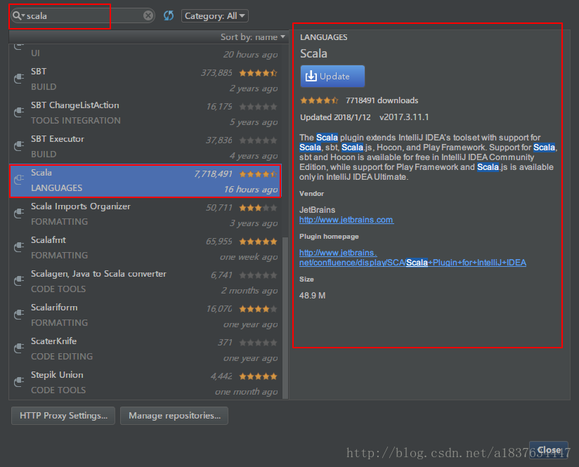 Scala 介绍 下载 Intellij Idea 插件安装 配置ideashaare Csdn博客 