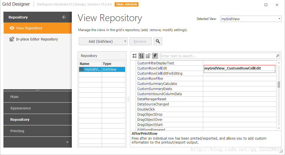 用devexpress把gridview的一列设置成combobox属性后，如何把其中一行改成dateedit属性devexpress 