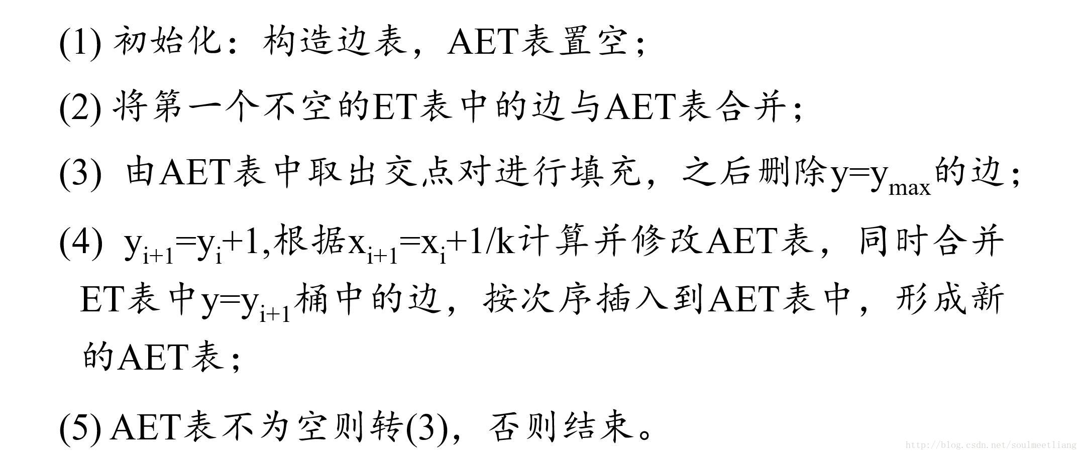 计算机图形学经典算法 多边形的扫描转换活性边表和有效边表 Csdn博客 