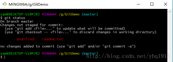 【4】git查看版本库当前状态git查看版本库状态 Csdn博客 