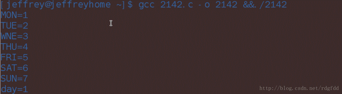 C语言之枚举类型（enum） Leonards Blog Csdn博客 