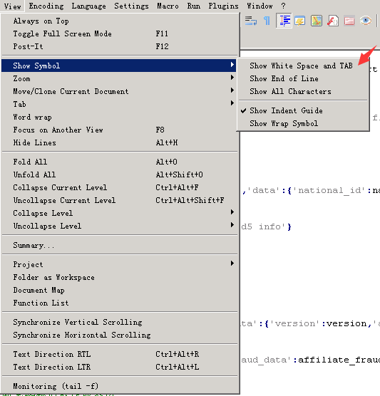 利用notepda查看修改python文件缩进indentationerror Unexpected Indent Pythonnodepade中python Indent 