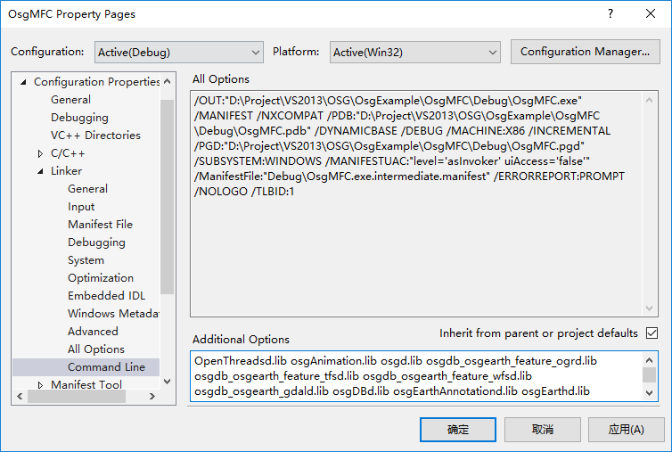 OSG+MFC程序框架（VS2013）_osg mfc-CSDN博客