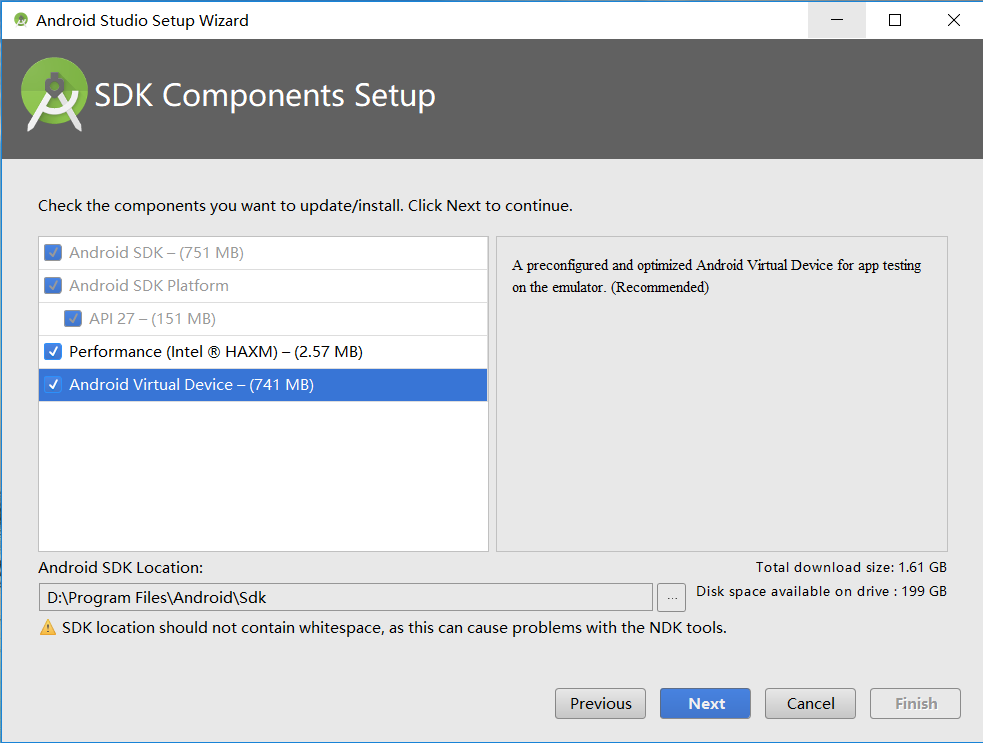Android Sdk Location Should Not Contain Whitespace As This Can Cause Problem With The Ndk Tools的