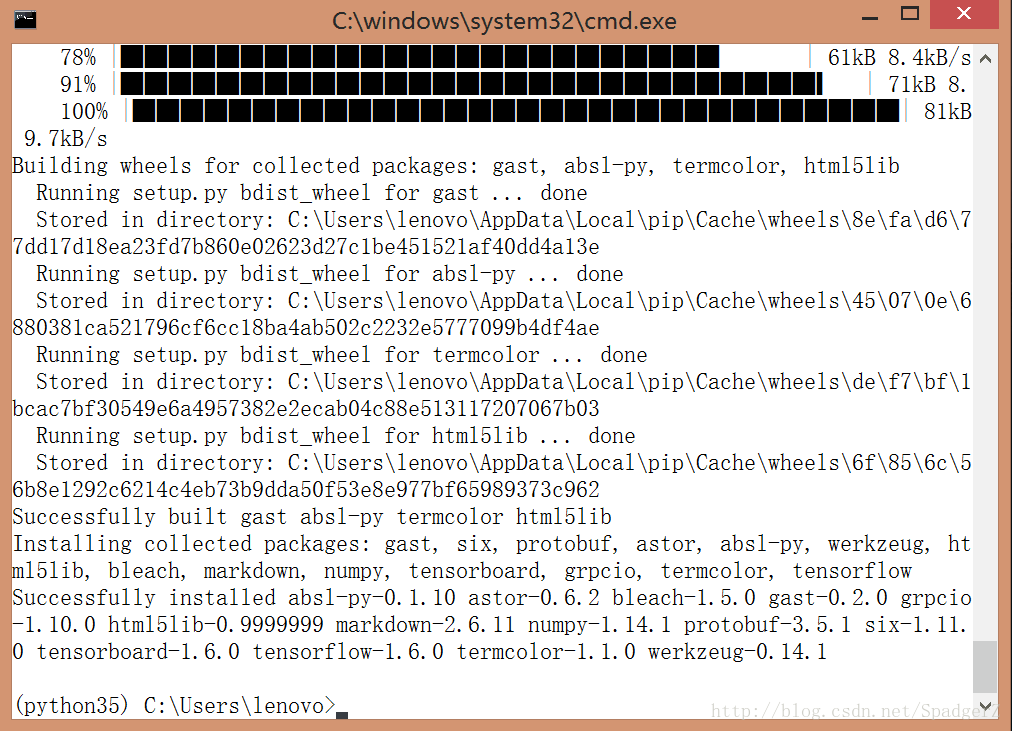安装python35和tensorflow中遇到的问题python35 Tensorflow 安装失败 Csdn博客 