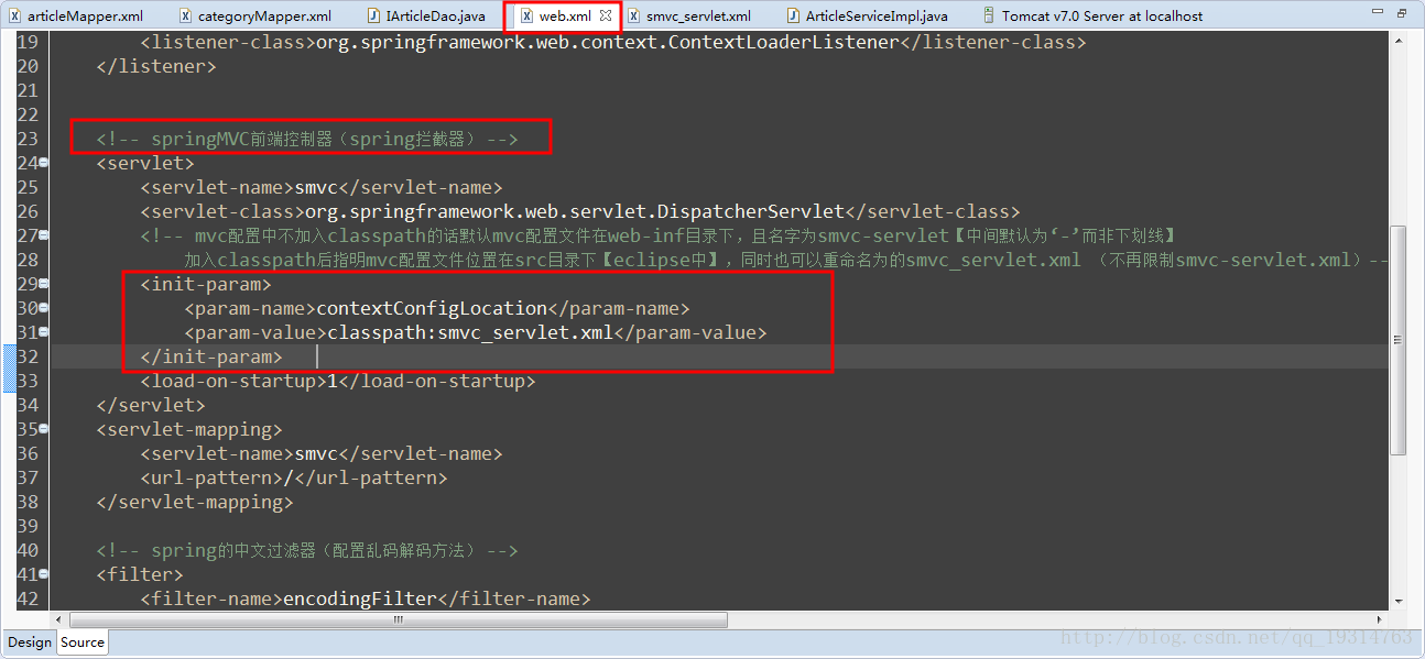 Tomcat服务器启动ssm项目时问题 Class Path Resource Smvcservletxml Cannot Be Opened Because It 