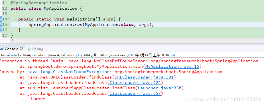 Springboot 启动时报classnotfoudexceptionclassnotfoundexception Datasourceinitializationmod Csdn博客