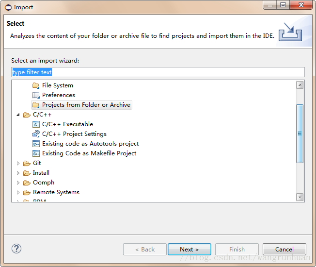 Eclipse导入代码步骤 Import Projects From File System Or Archive Csdn博客