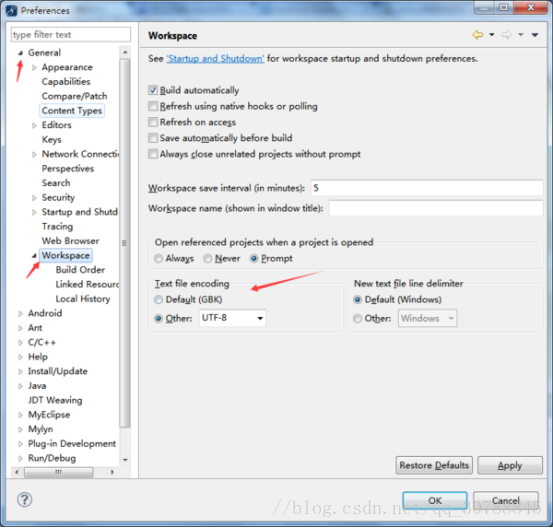 【eclipse】eclipse修改编码大全 Eclipse可以更改的几个编码 Csdn博客