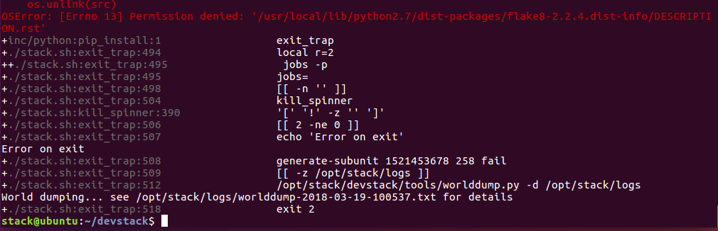 使用devstack安装openstack时常见的问题及解决方法oserror Permission Denied Descriptionrst Csdn博客 6416