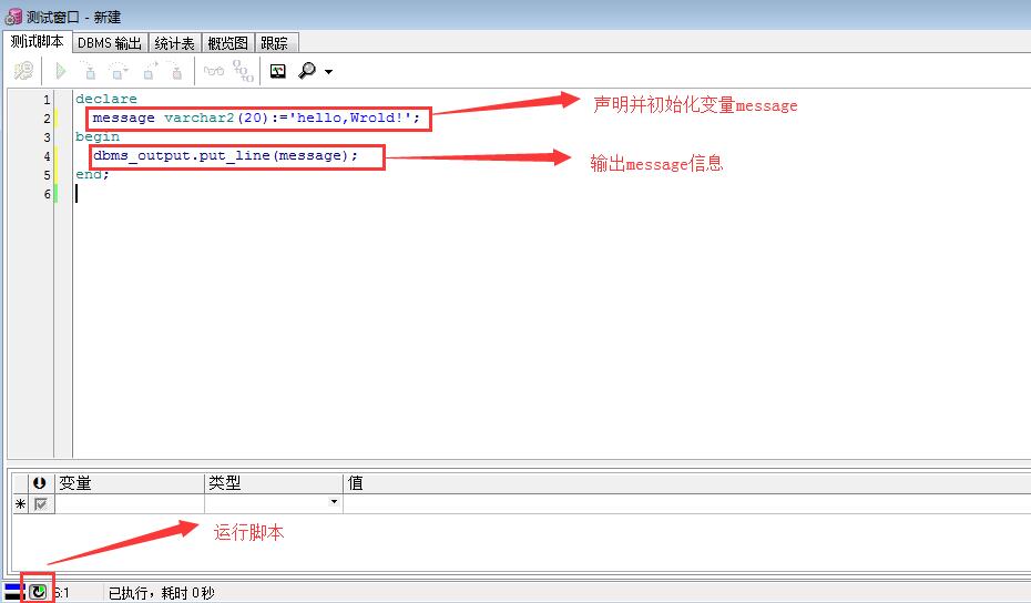 Plsql 第一个编程“helloworld！”plsql Developer用plsql语言输出helloworld Csdn博客 8952