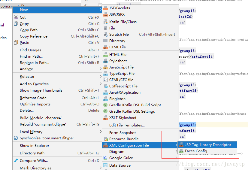 创建的maven项目，右键new Xml Configuration File 时，无spring Config选项 Xml Configuration File 没有 Csdn博客