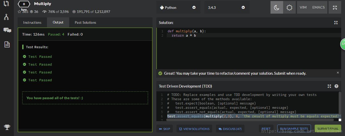 Codewars题目训练1【python】def Multiplya B A B Csdn博客 0145