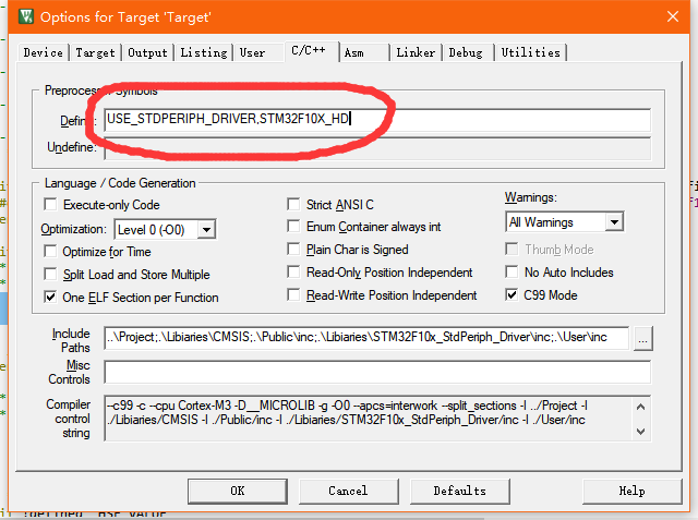 Stm32两个宏usestdperiphdriver Stm32f10xhd Csdn博客 