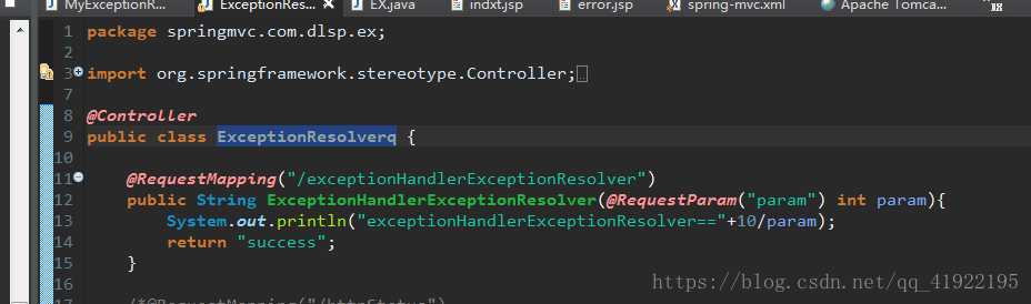 Springmvc异常处理之xml配置方式配置disableexceptionxml Csdn博客 