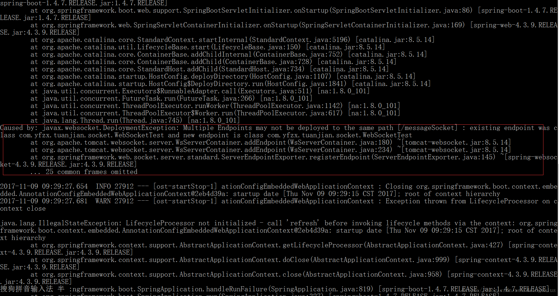 Javaxwebsocketdeploymentexception Multiple Endpoints May Not Be Deployed To The Path Csdn博客 