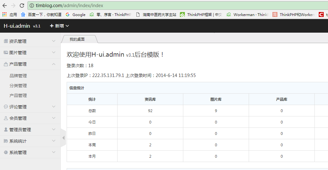 Thinkphp5使用h Ui Admin 多页后台框架 Csdn博客