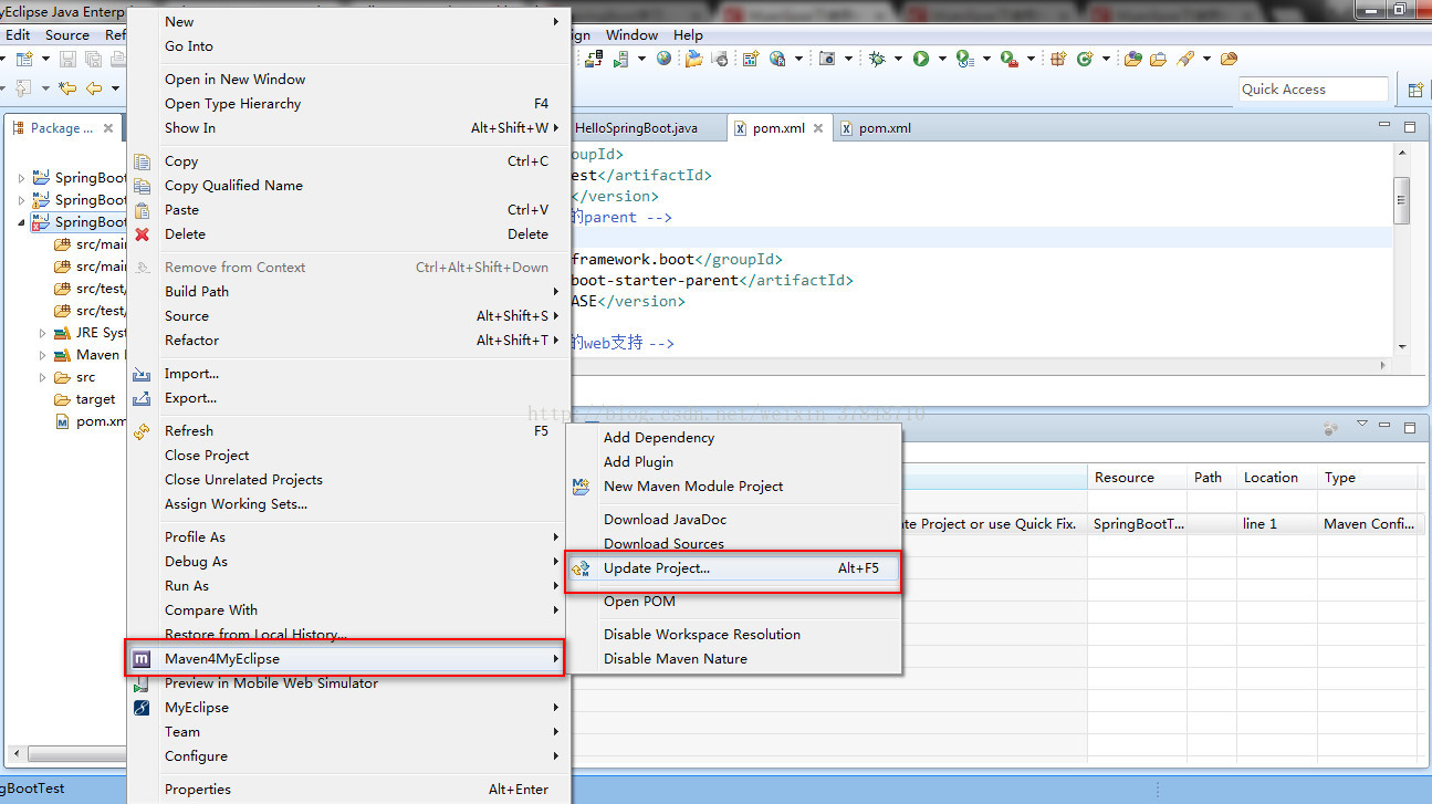 Spring Boot（一）使用myeclipse创建spring Boot项目 Myeclipse创建springboot项目 Csdn博客