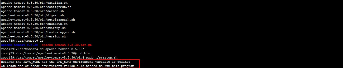 Linux环境启动tomcat时报neither The Javahome Nor The Jrehome Environment Variable Is Defined 的解决方案 Csdn博客