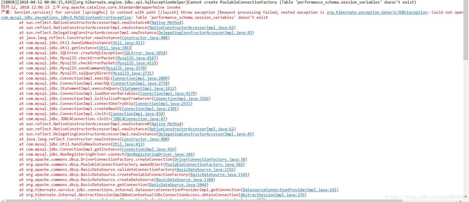 Mysql 启动报错 ： Table Performance Ssion Variables Doesn T Exist Doesn T Exist] With Root