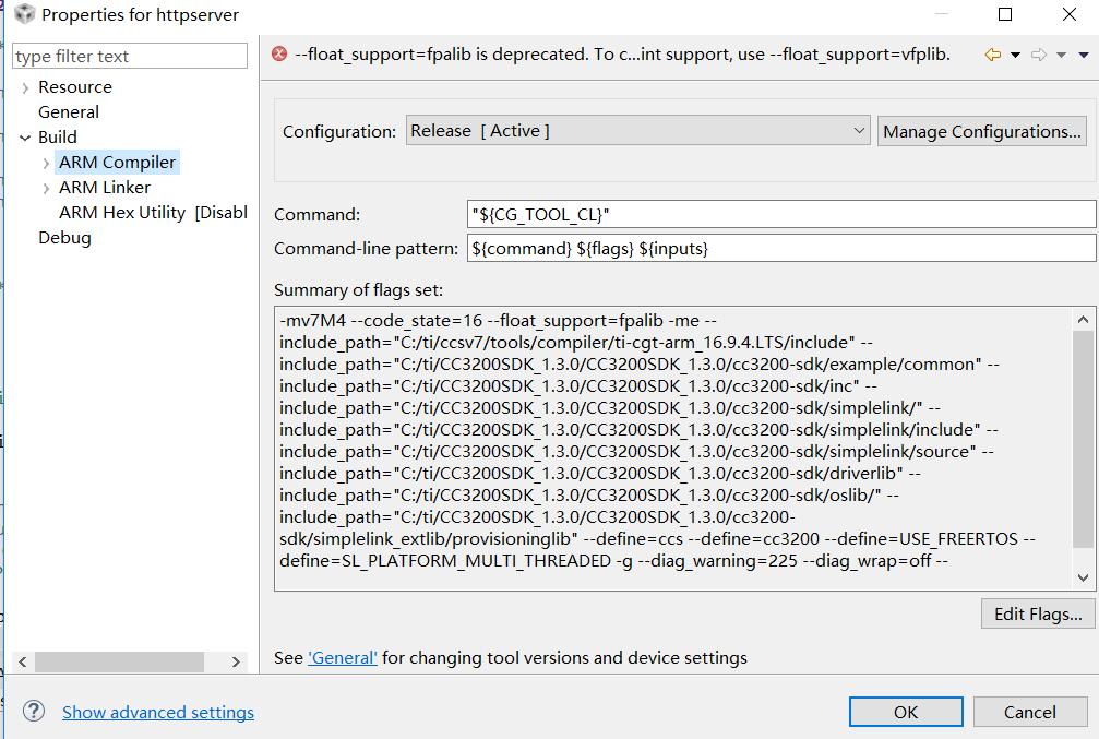 Ti Cc3200sdk Routine Into Ccs Compiler Error Solution Programmer Sought