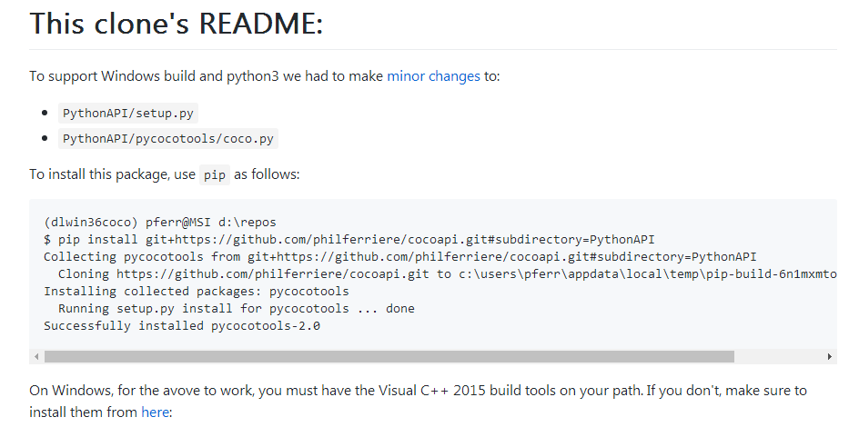 Windows下安装pycocotools Csdn博客
