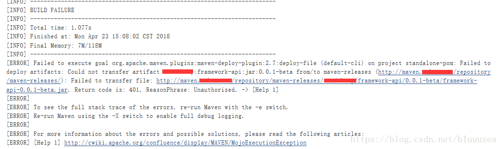 Jenkins发布jar包到nexus出现return Code Is 401 Reasonphrase Unauthorized的两种情况 Return Code Is 401