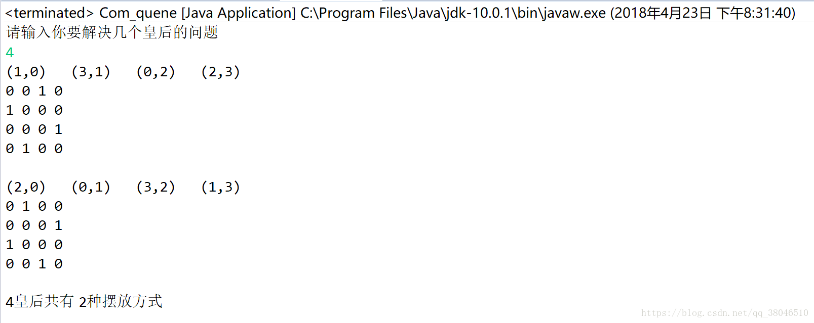 回溯法—n皇后问题—java实现n皇后问题回溯法java排列数 Csdn博客 5527